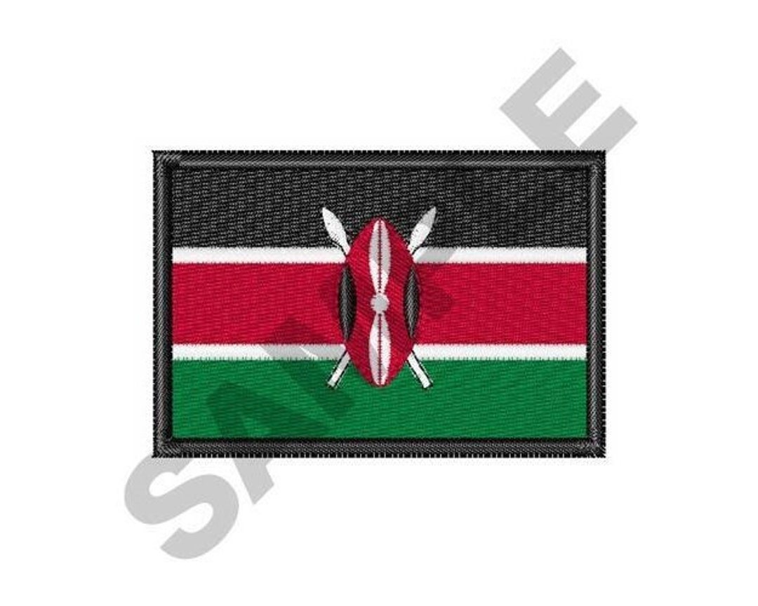 Flag of Kenya - Machine Embroidery Design - Etsy