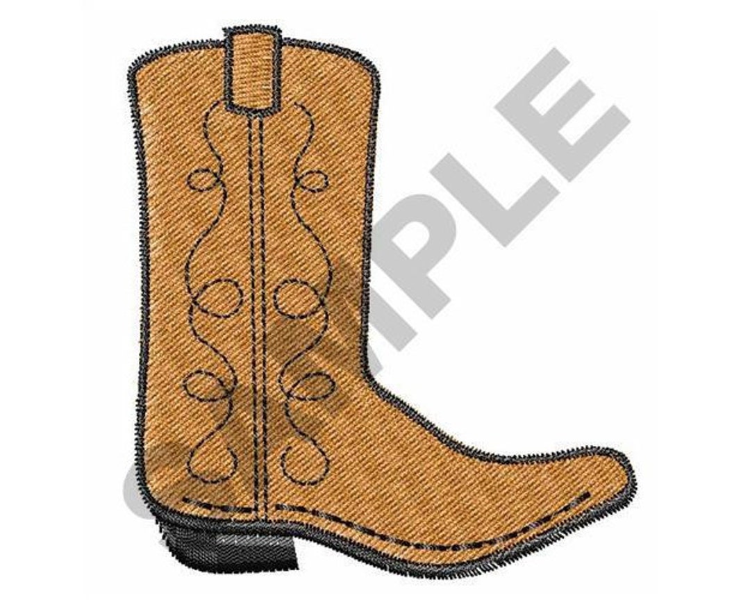 Cowboy Boot - Machine Embroidery Design - Etsy