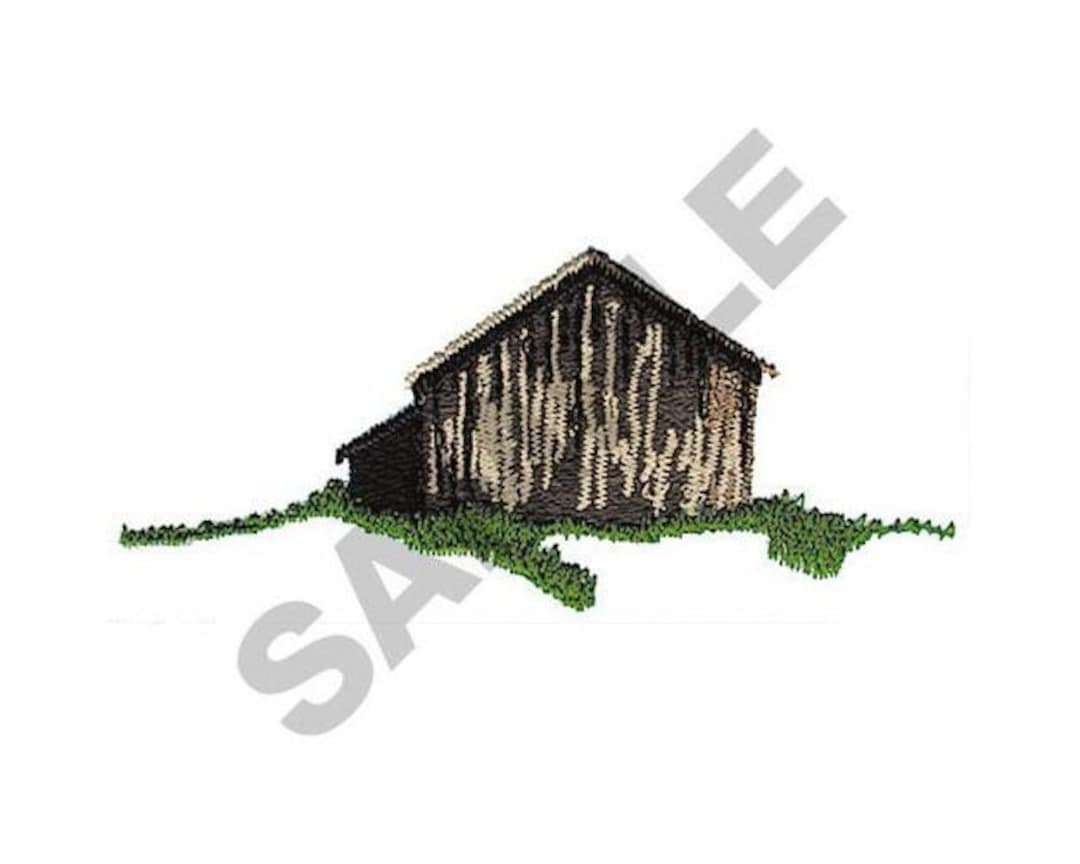 Weathered Barn Machine Embroidery Design - Etsy