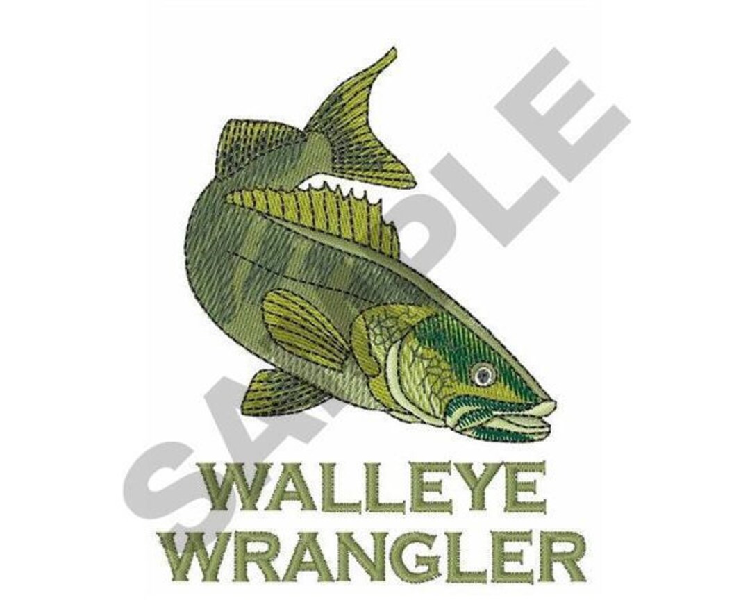 WALLEYE WRANGLER - Machine Embroidery Design - Etsy