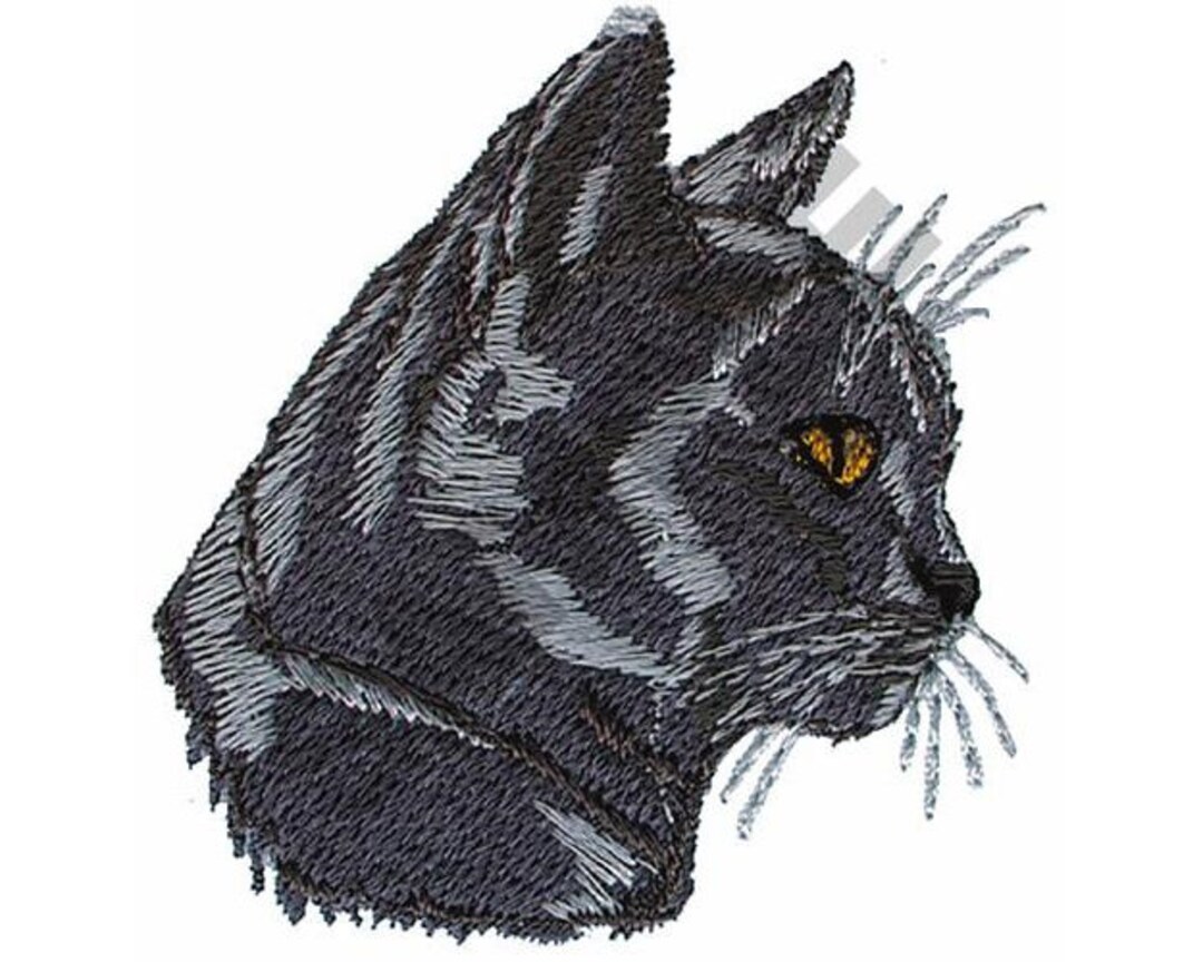 Russian Blue Cat Head - Machine Embroidery Design - Etsy