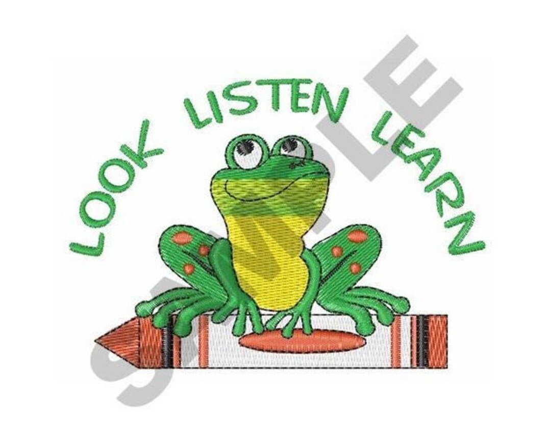 Look Listen Learn Machine Embroidery Design - Etsy