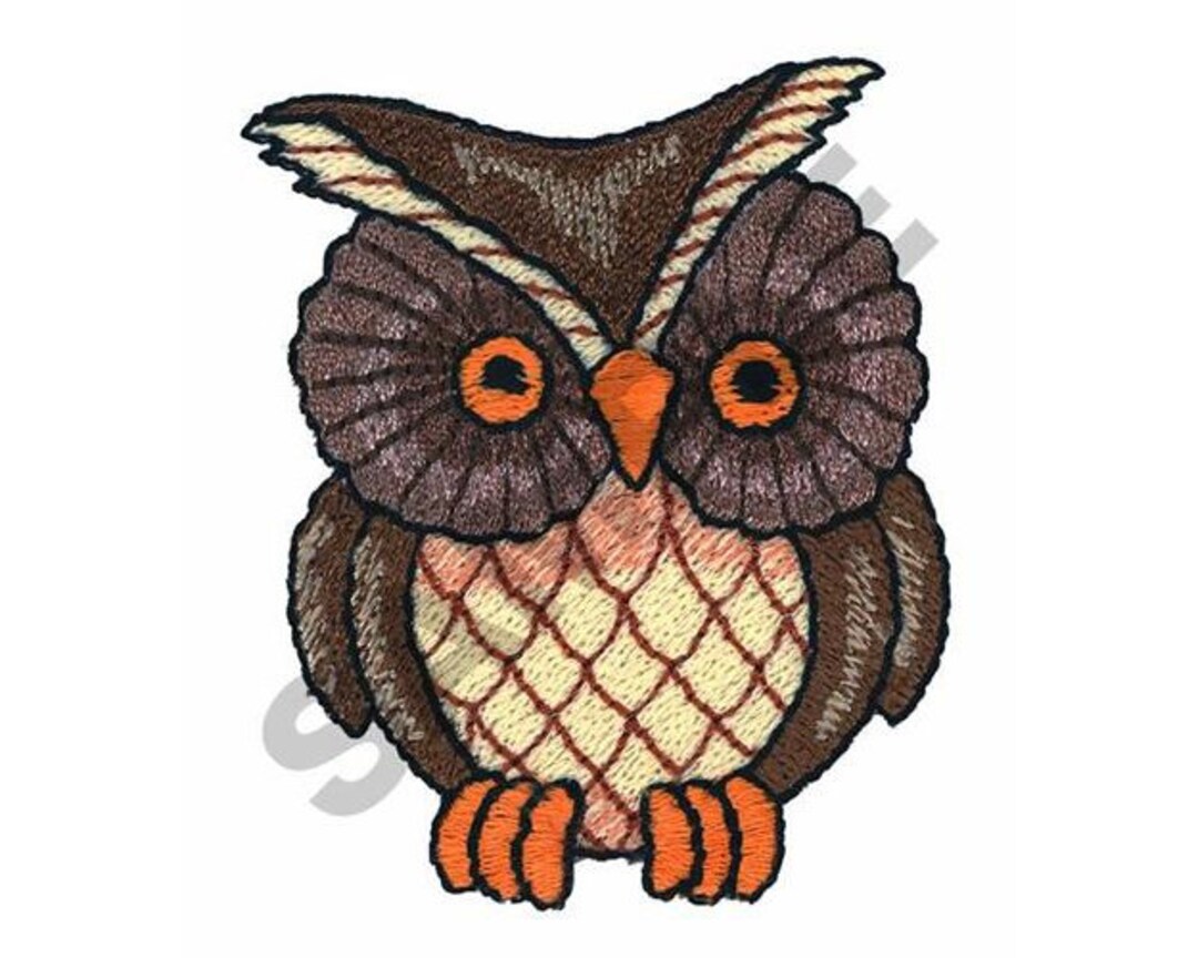 Owl Machine Embroidery Design - Etsy
