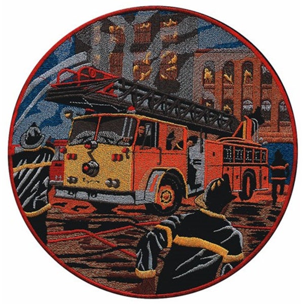 Fireman Embroidery - Etsy