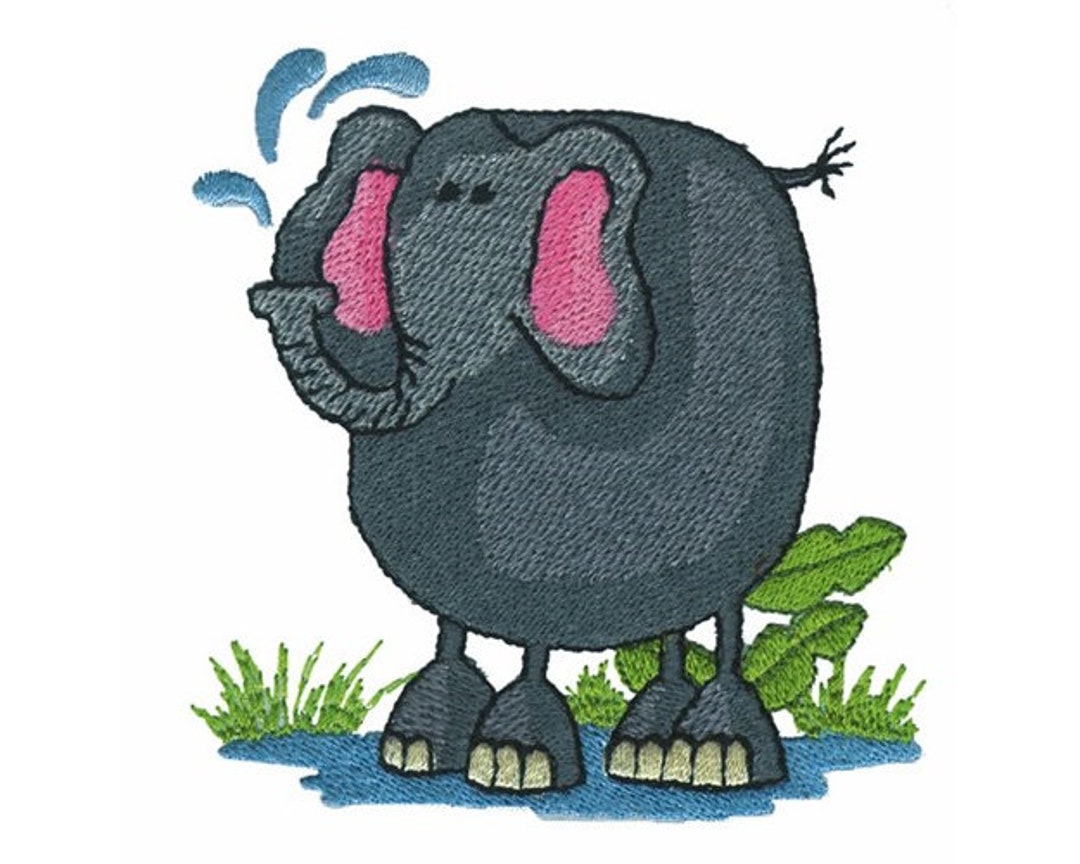 Elephant Machine Embroidery Design - Etsy