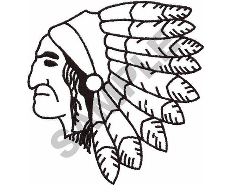 Indian Chief Machine Embroidery Design - Etsy