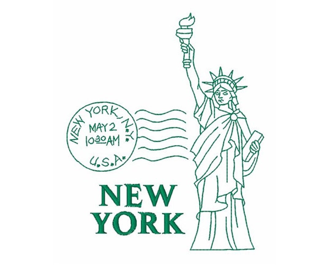 Travel New York - Machine Embroidery Design - Etsy