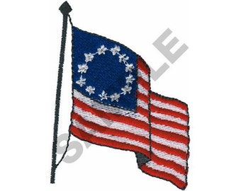 Heroes of 76 Flag Digital Machine Embroidery Design 2x2.5, 2x3, 3x4 ...