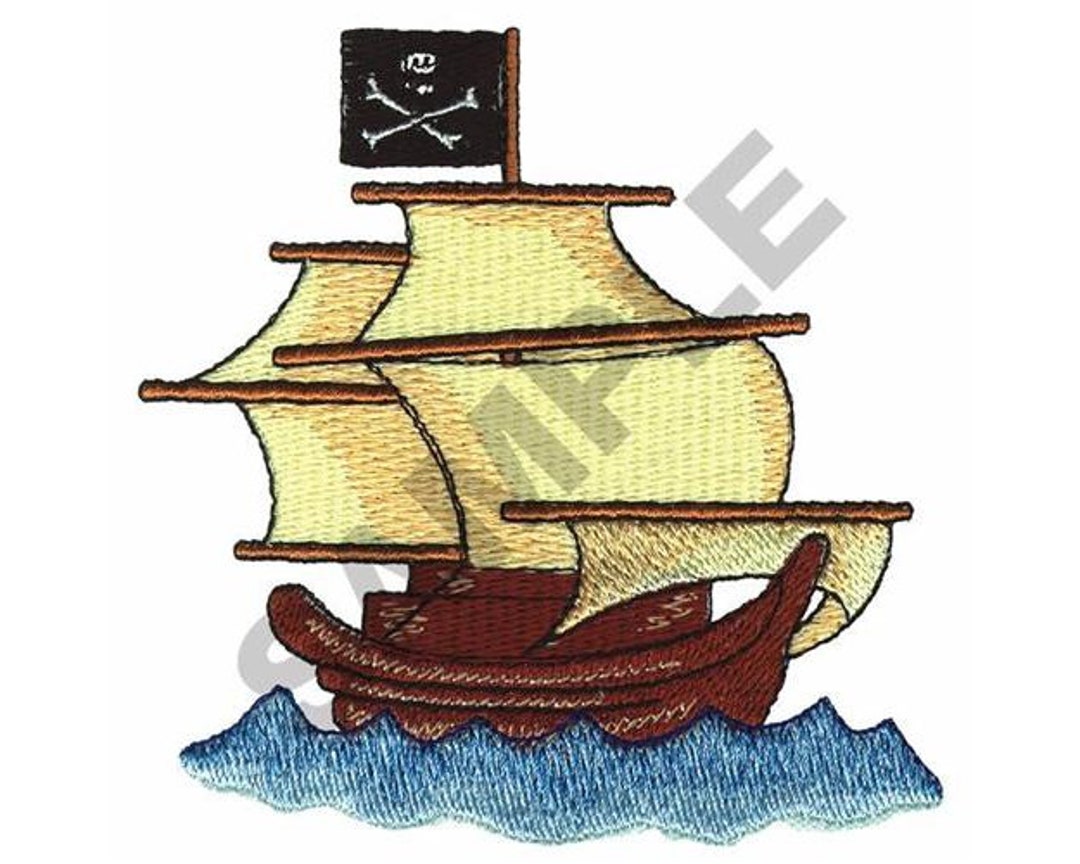 Pirate Ship - Machine Embroidery Design - Etsy