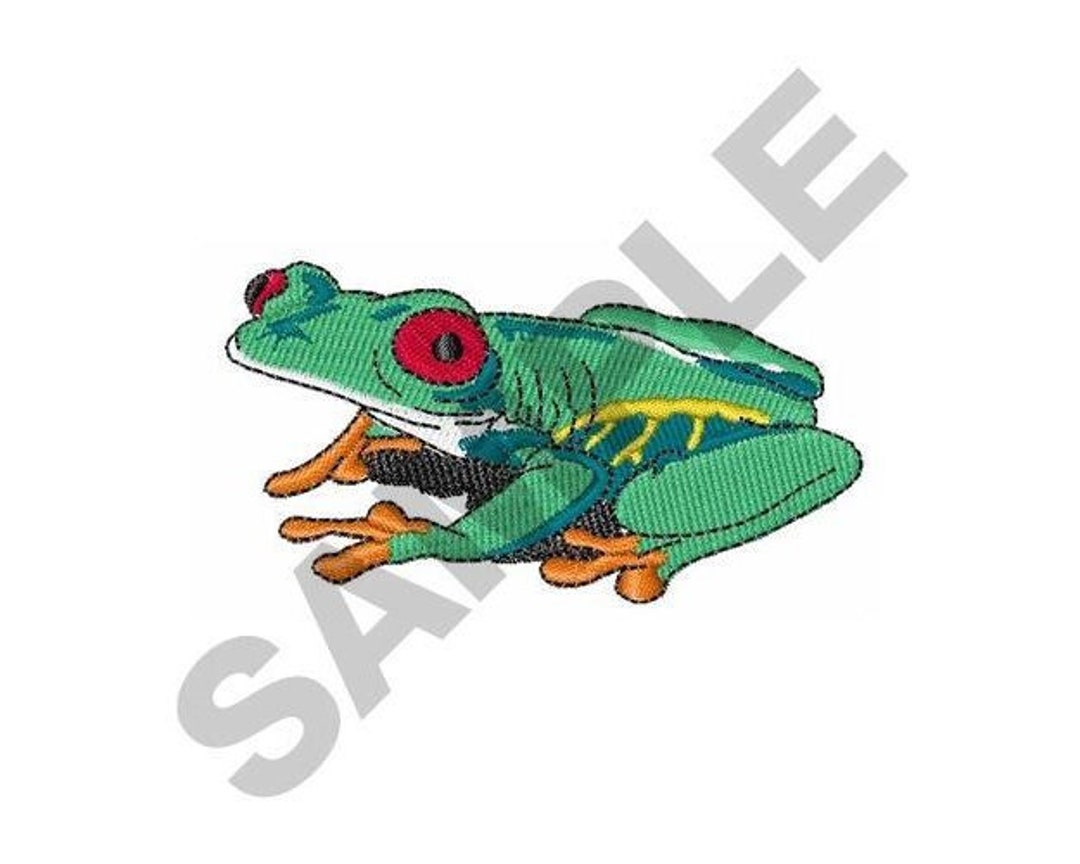 Red Eyed Tree Frog Machine Embroidery Design - Etsy