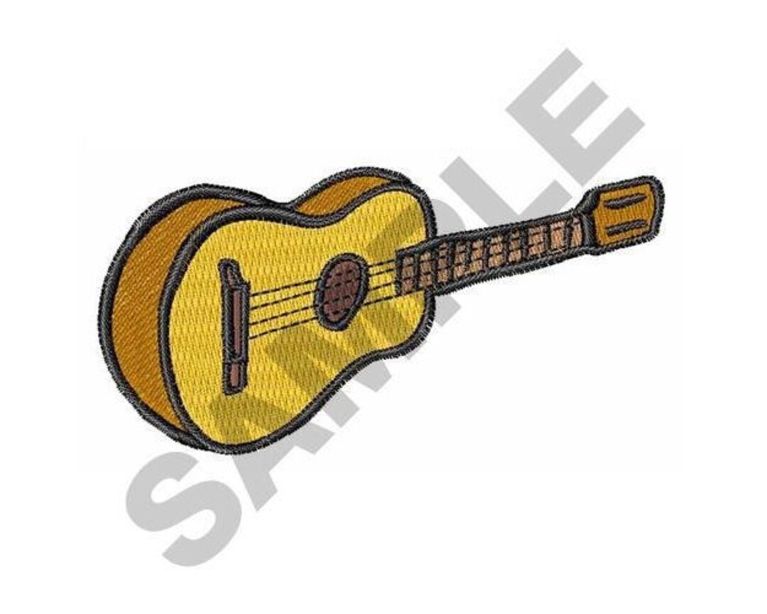 Acoustic Guitar - Machine Embroidery Design - Etsy