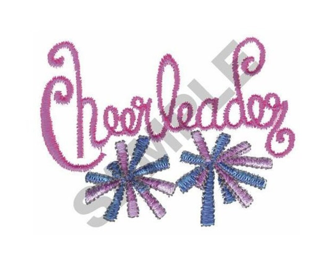 Cheerleader Machine Embroidery Design - Etsy