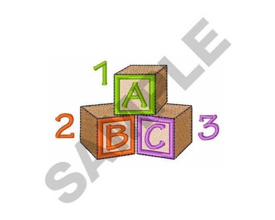 Abc One Two Three - Machine Embroidery Design - Etsy