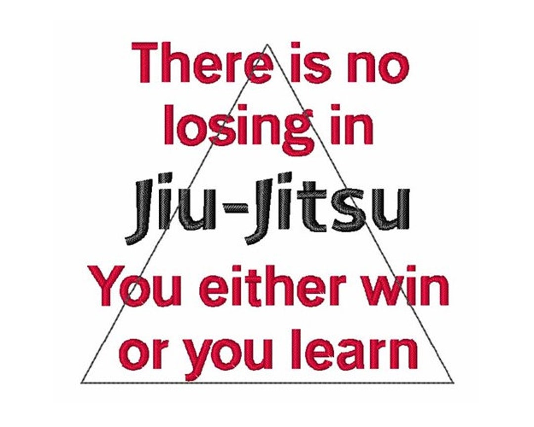 No Losing in Jiu Jitsu - Machine Embroidery Design - Etsy