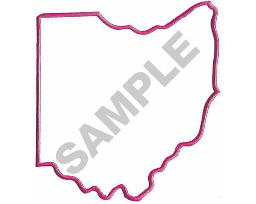 Ohio Outline - Machine Embroidery Design - Etsy