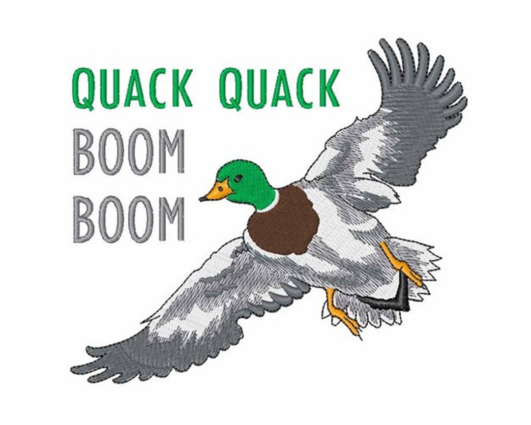 Quack Quack Boom Boom - Machine Embroidery Design - Etsy