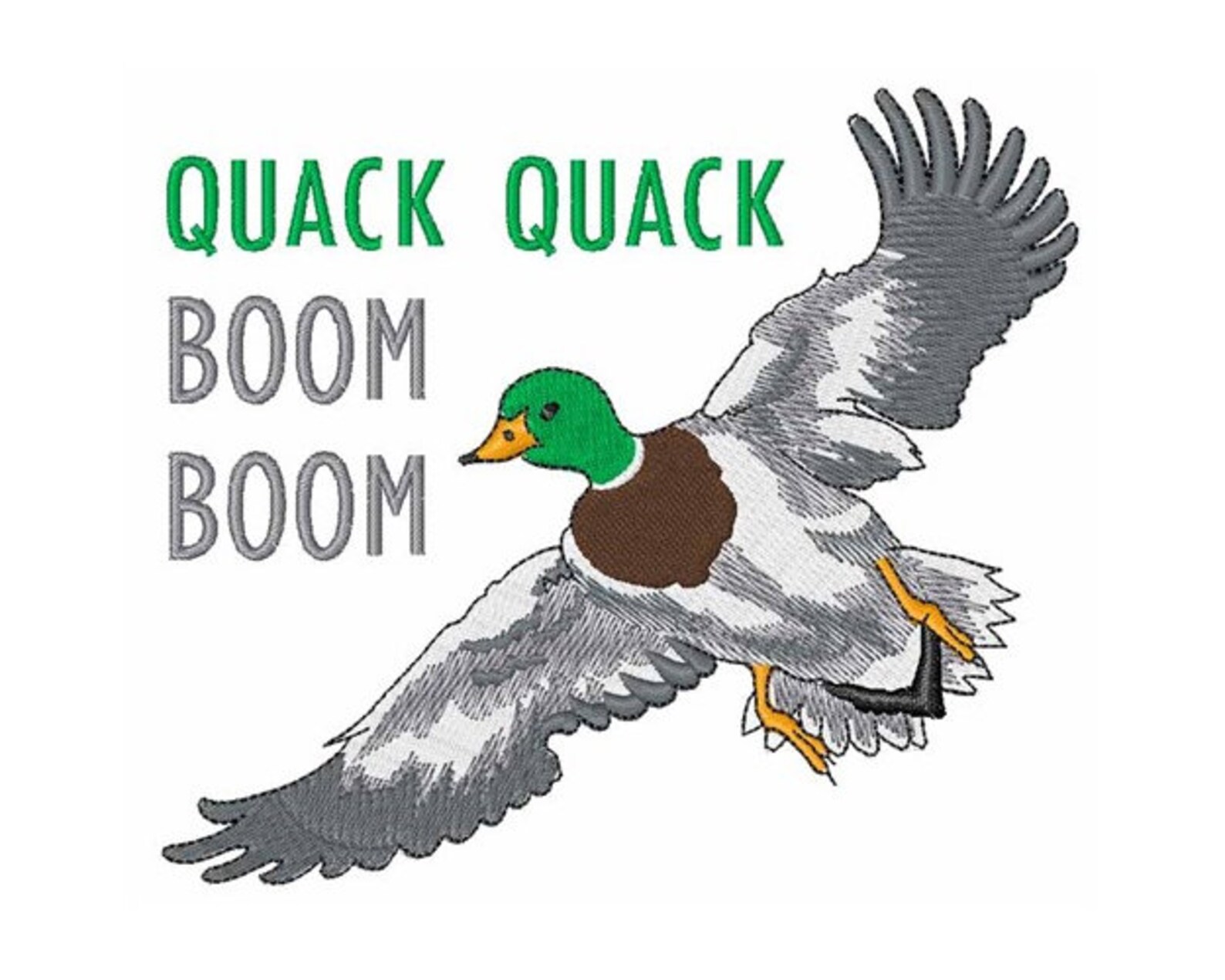 Quack Quack Boom Boom Machine Embroidery Design - Etsy
