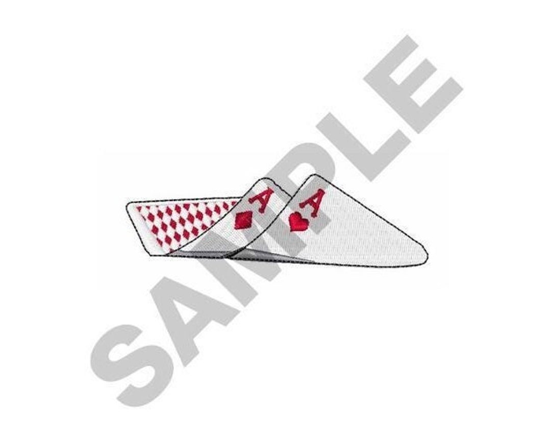 Pair of Aces - Machine Embroidery Design - Etsy