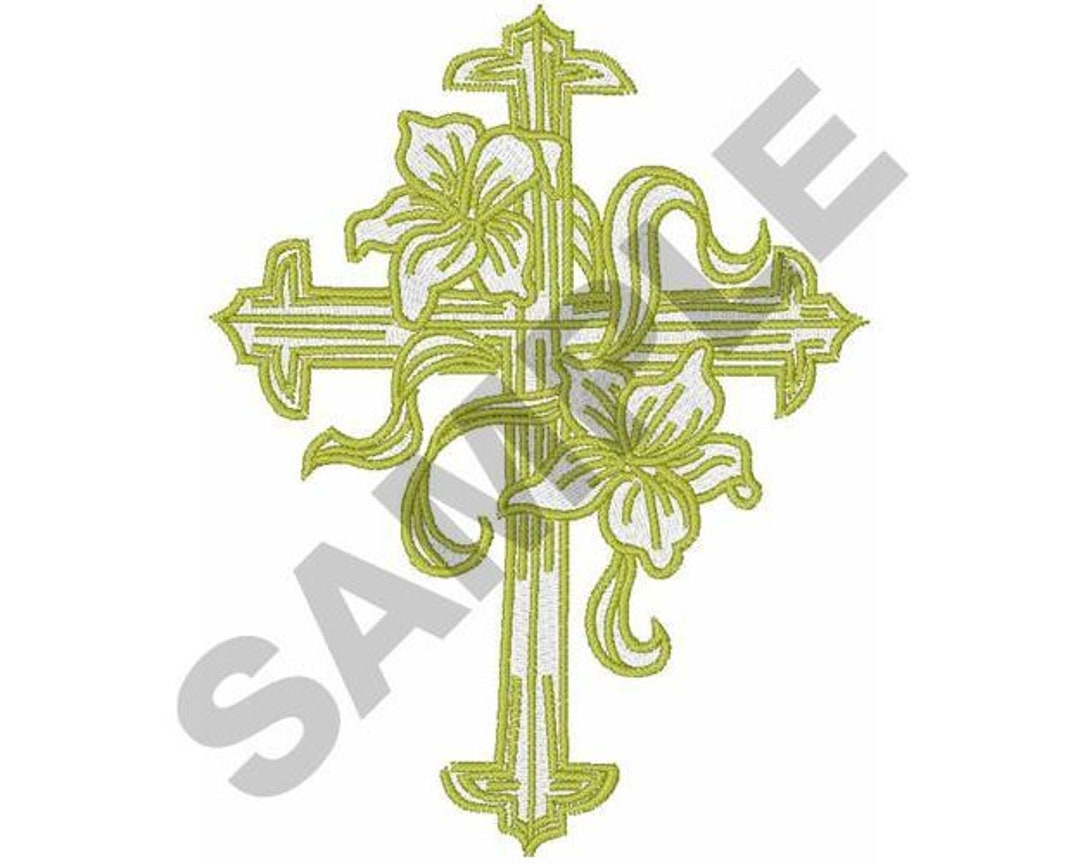 Easter Cross - Machine Embroidery Design - Etsy