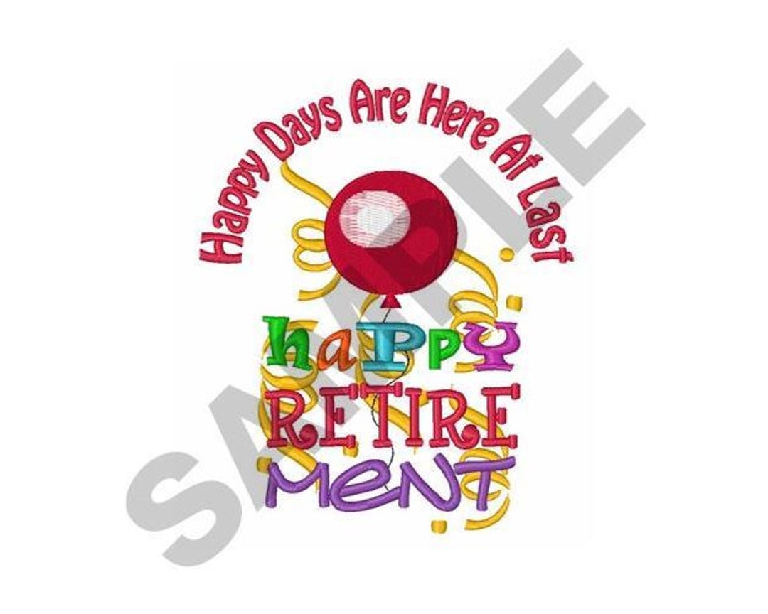 Happy Days Machine Embroidery Design - Etsy