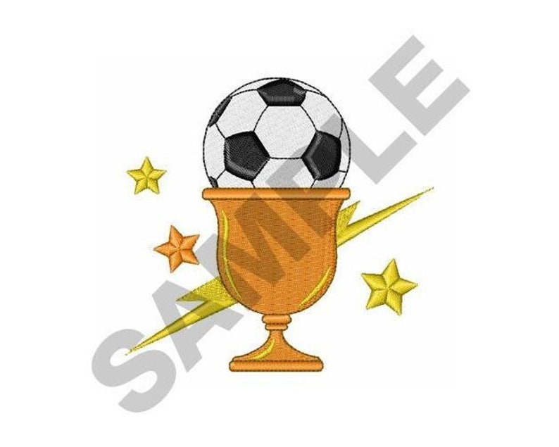 Soccer Trophy Machine Embroidery Design - Etsy