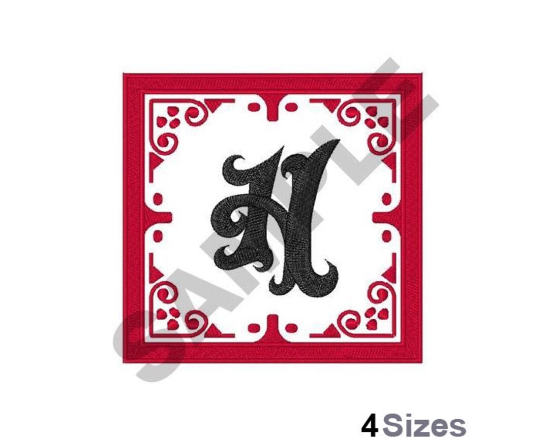 Big Bold Monogram H Machine Embroidery Design 4 Sizes - Etsy