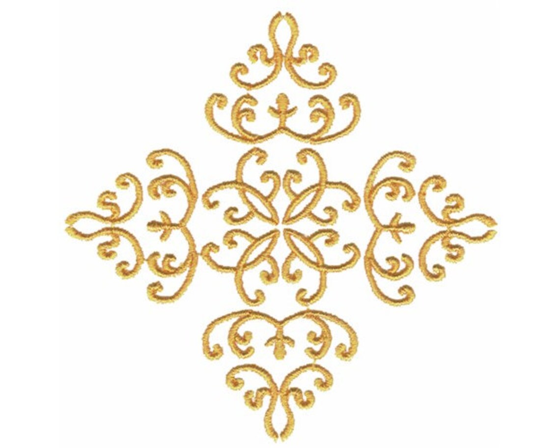 Scroll Machine Embroidery Design - Etsy