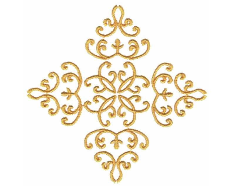 Scroll Machine Embroidery Design - Etsy