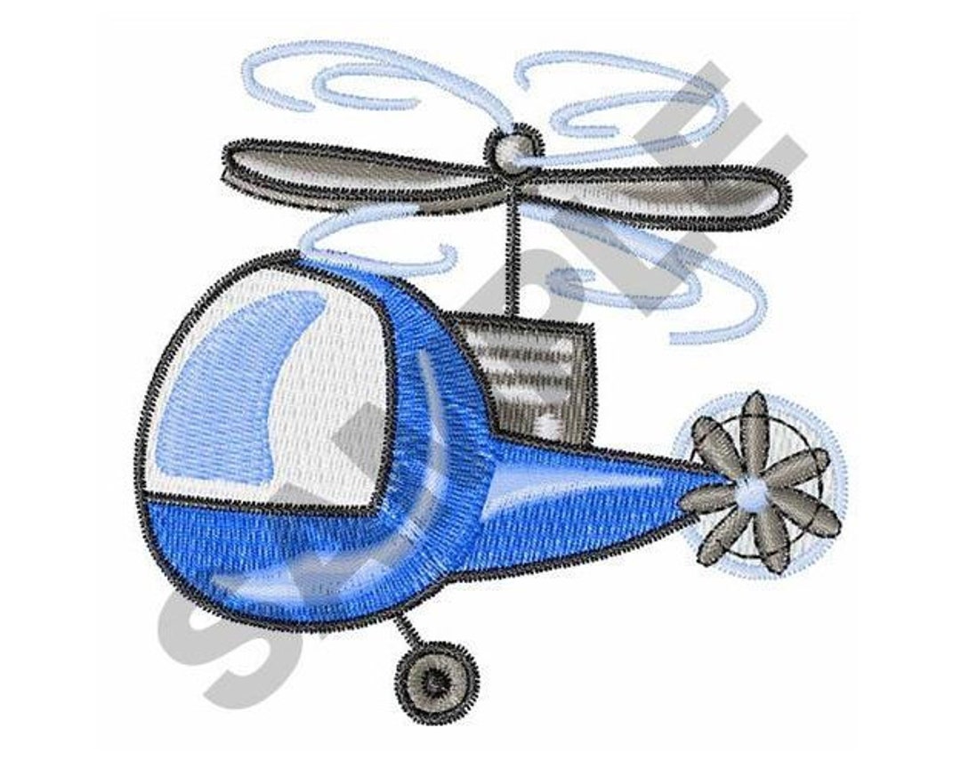 Childrens Helicopter Machine Embroidery Design - Etsy