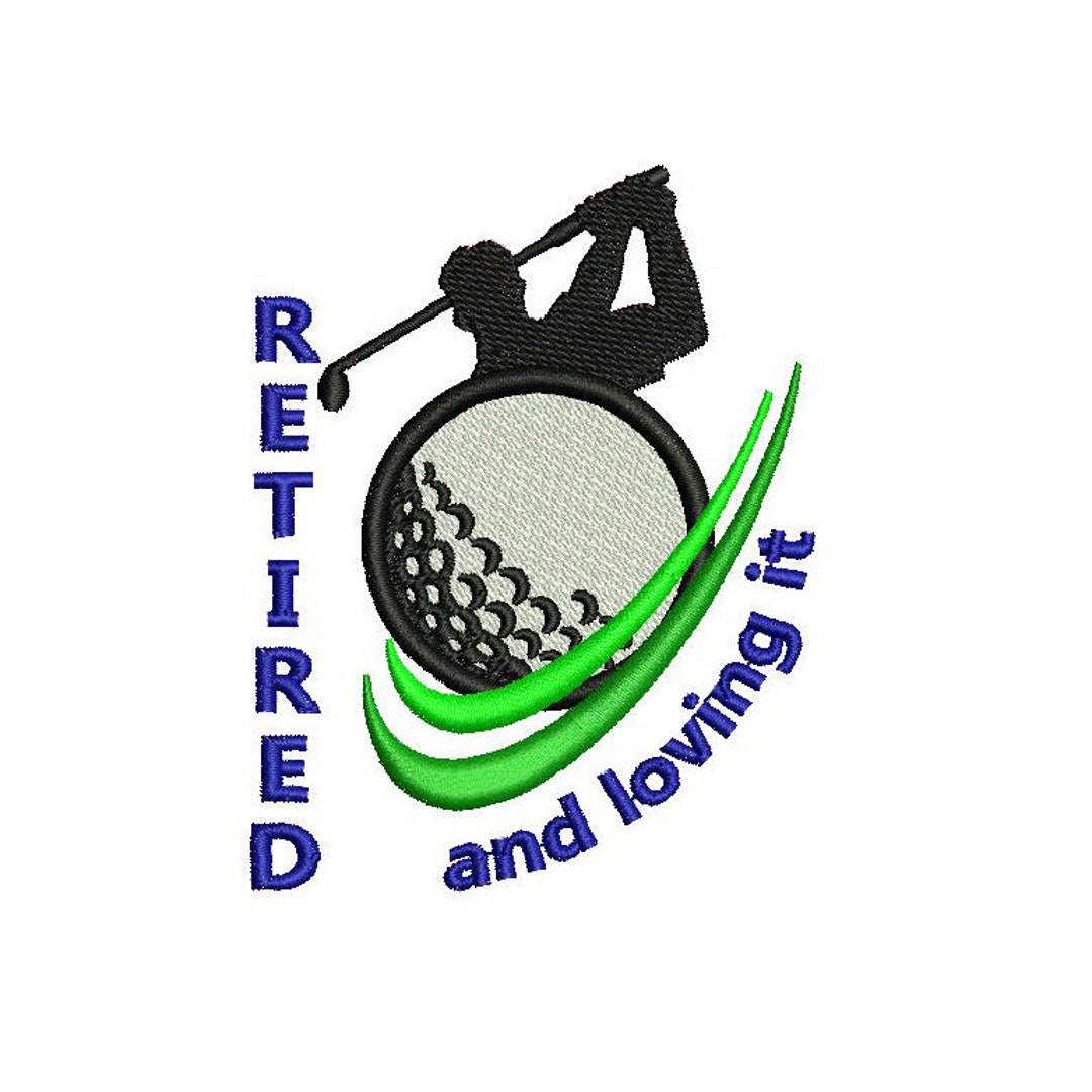 Retired Golfer - Machine Embroidery Design - Etsy