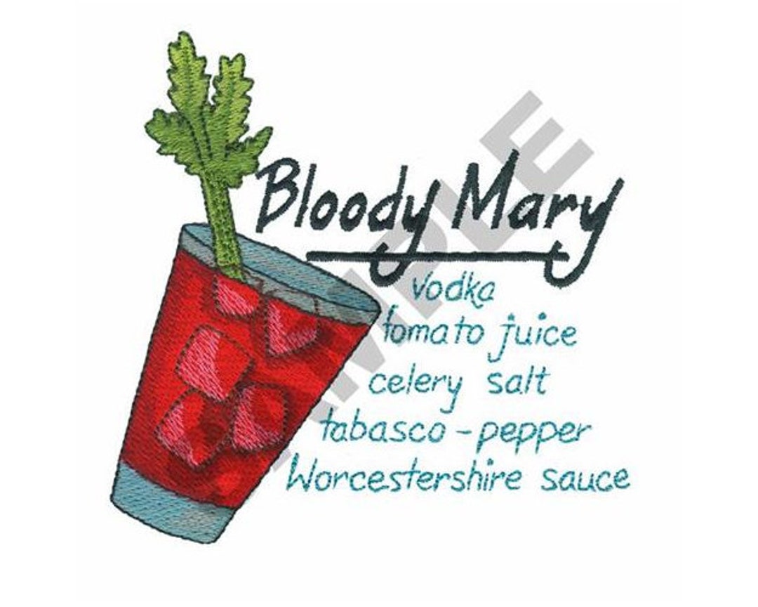 Bloody Mary - Machine Embroidery Design - Etsy