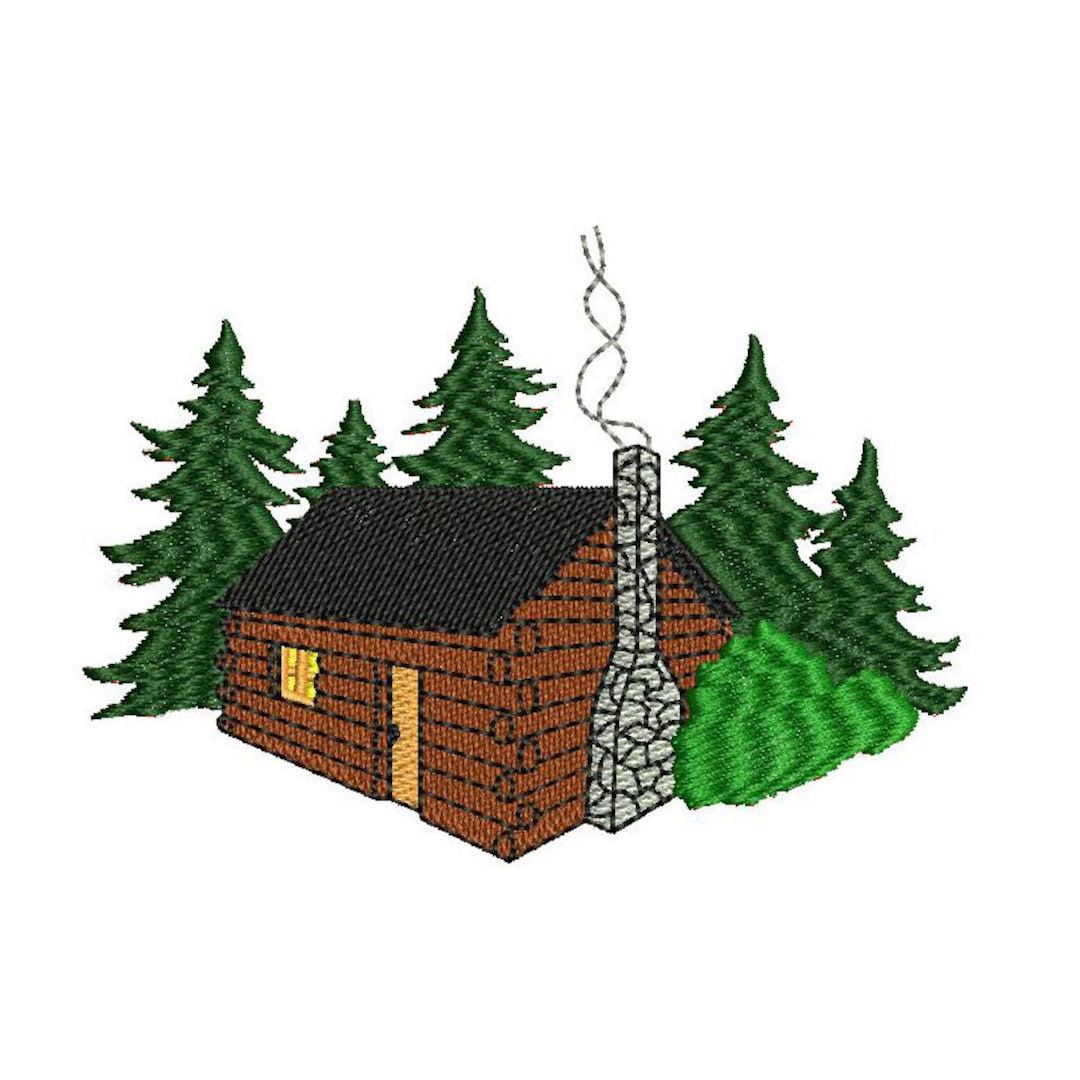 Log Cabin - Machine Embroidery Design - Etsy