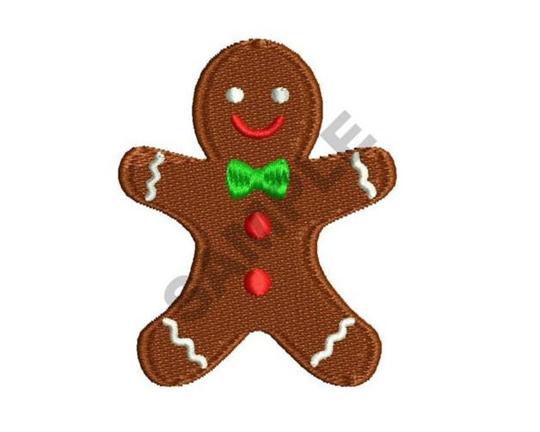 Gingerbread Man Machine Embroidery Design - Etsy