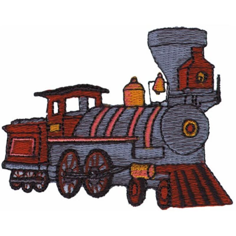 Train Embroidery Design - Etsy