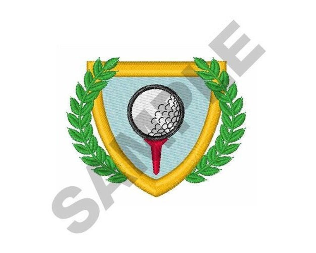 Golf Crest Machine Embroidery Design - Etsy
