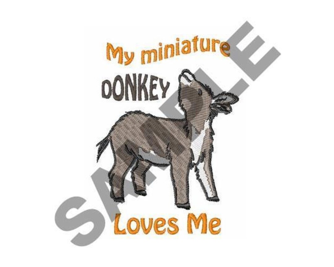 Miniature Donkey Machine Embroidery Design - Etsy