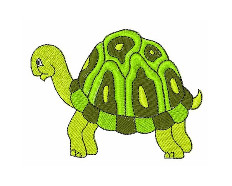 Turtle Machine Embroidery Design - Etsy