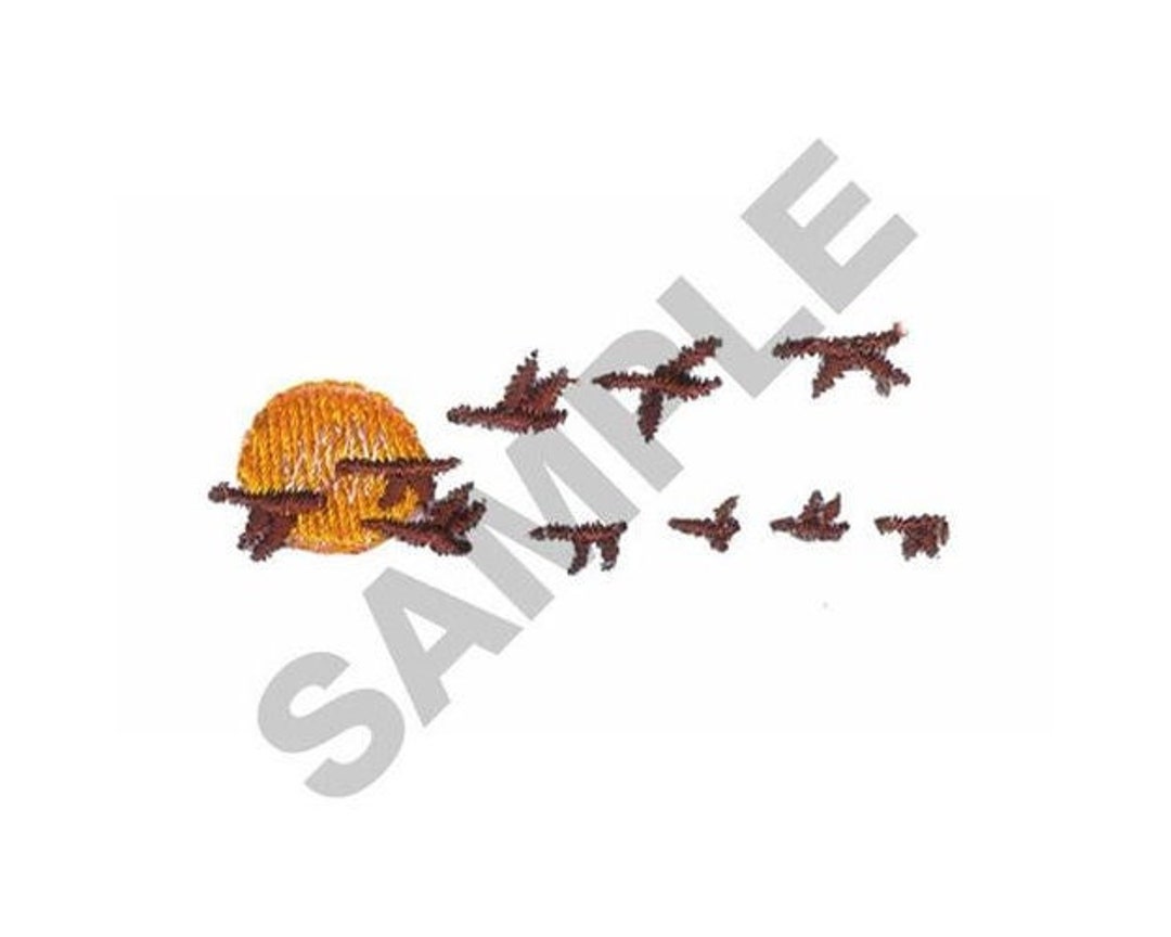 Flying Birds Machine Embroidery Design - Etsy