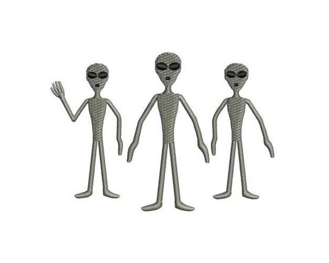 Space Aliens Machine Embroidery Design - Etsy