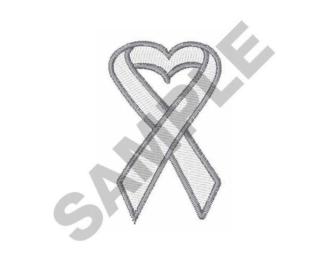 Lung Cancer Ribbon Machine Embroidery Design - Etsy