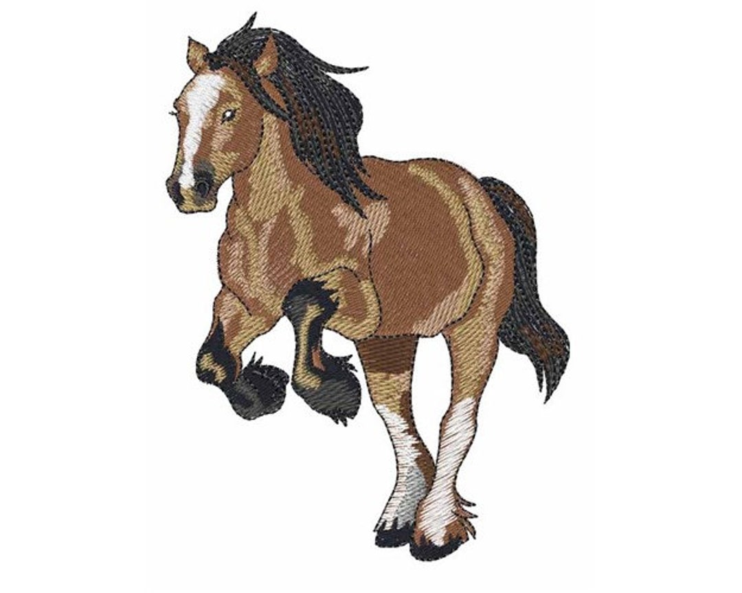 Rearing Draft Horse - Machine Embroidery Design - Etsy