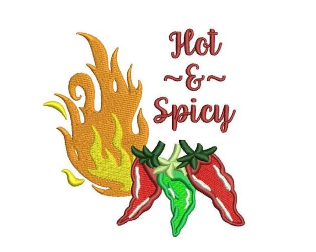 Hot and Spicy - Machine Embroidery Design - Etsy