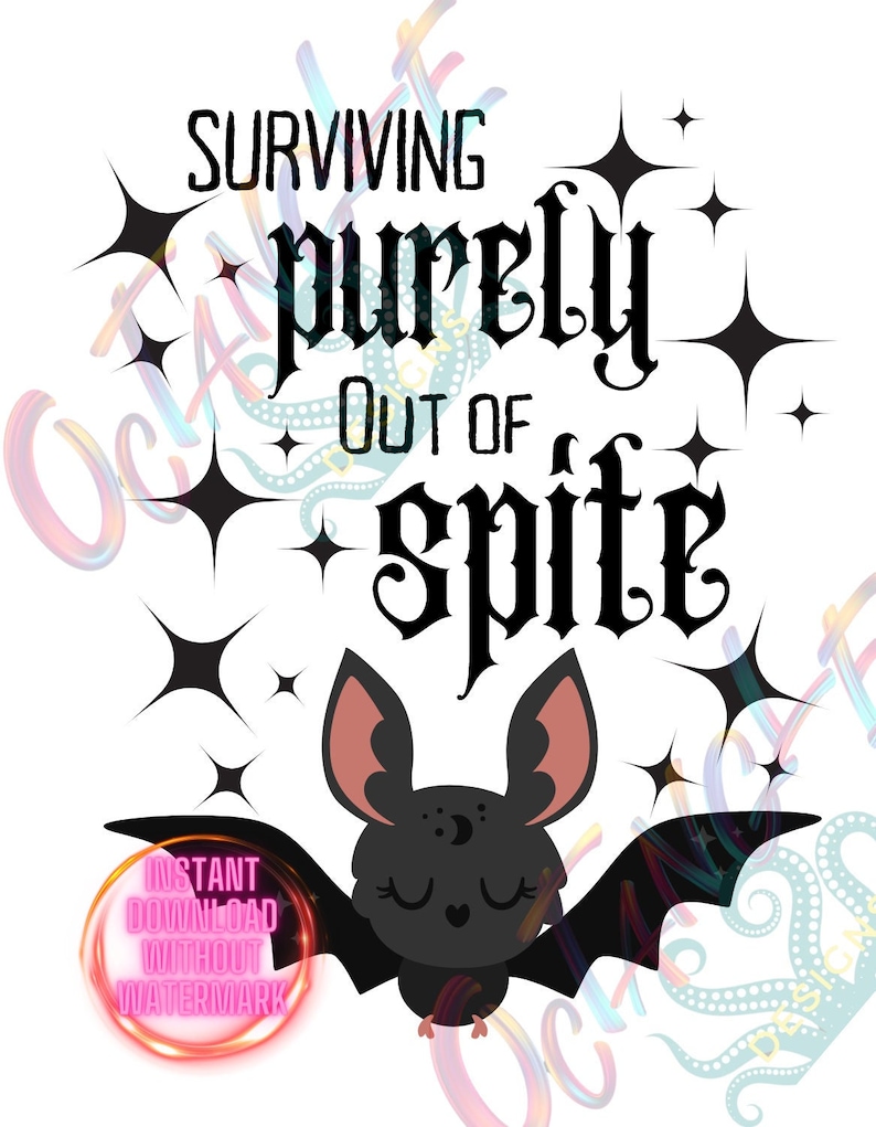 Surviving Purely Out of Spite! - Bat Spite - Instant Download - Svg ...