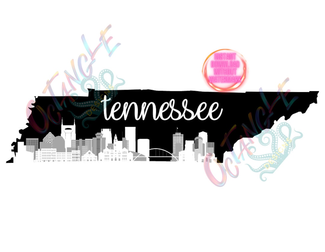 Tennessee State Outline Capitol City Silhouette Instant - Etsy