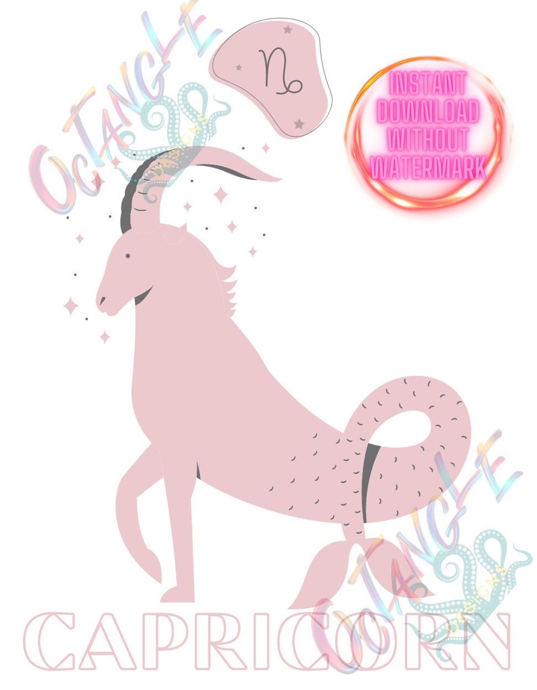 CAPRICORN Cut File Instant Download Zodiac Sign - Etsy