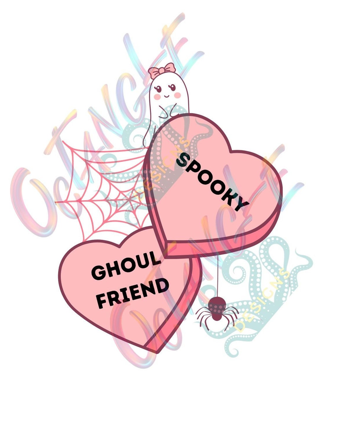 Spooky Ghoul Friend Candy Ghost Spider Instant Download - Etsy