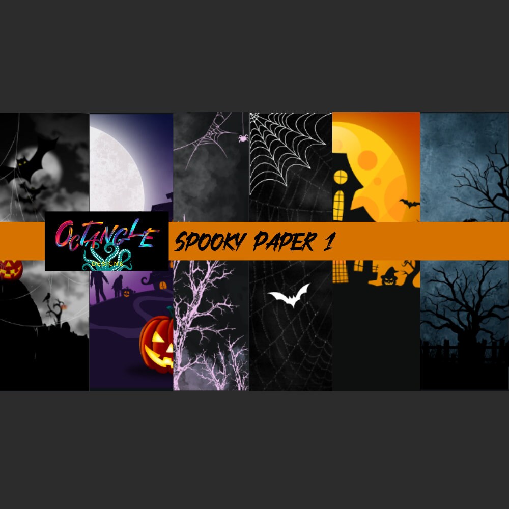 Spooky Digital Paper Digital Background Halloween - Etsy