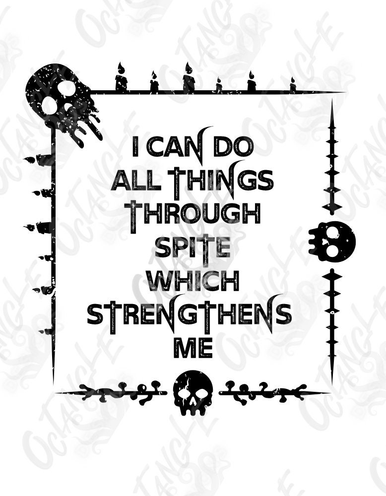 I Can Do All Things Through SPITE Which Strengthens Me Skull - Etsy