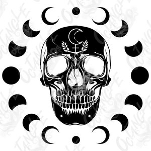 Lilith Skull - Lilith Symbol - Moon Phases - Instant Download - Svg ...