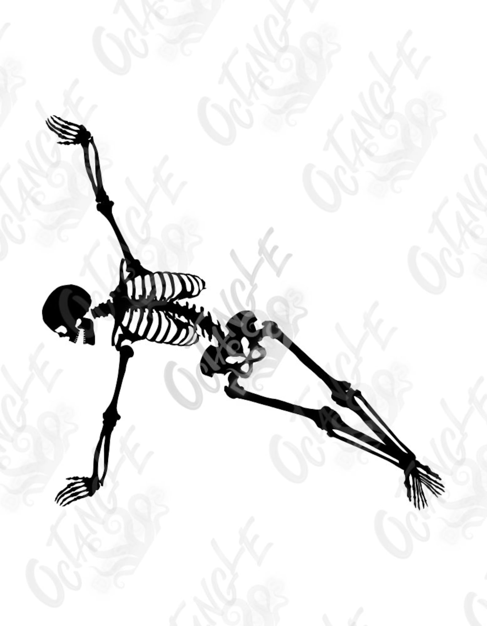 Planking Skeleton - Yoga - Stretch - Instant Download - Svg, Png - Etsy